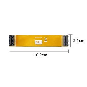 GELRHONR SLI Bridge 2 Way,10cm 26pin Flexible Graphic Card PCI-e Connection Cable for Dual Nvidia GPUs Graphic Card Crossfire Interconnect - N Card