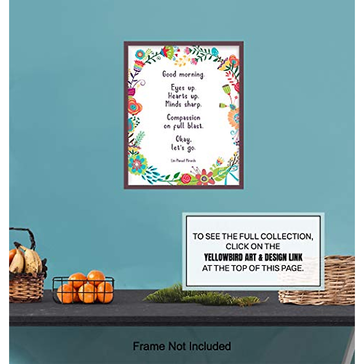 Lin-Manuel Miranda Good Morning Merchandise - Positive Quotes Wall Decor Poster - Motivational Wall Art - Bathroom Decor for Women - Unique Funny Housewarming Gift for Her, Wife - 8x10 Room Decoration