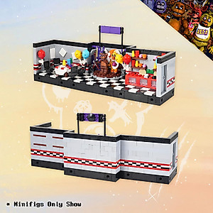 MOOXI-MOC FNAF Stage Building Set,Creative Cute Building Blocks Children Kits,Halloween for Kids(745pcs)
