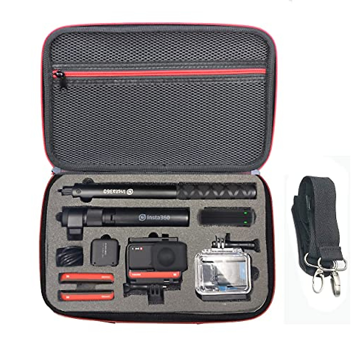 vgsion Carrying Case Hard Shell Bag for Insta360 One RS and One R Twin Edition / 4K Edition / 1-Inch Wide Lens Edition