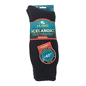 J.B. Field's 85% Wool Arctic Trail -40 Below Winter, Thermal Sock for Men, Women, for Hiking, Trekking & Outdoor 2 Pack, Made In Canada (Medium (5-9 Shoe), Green)