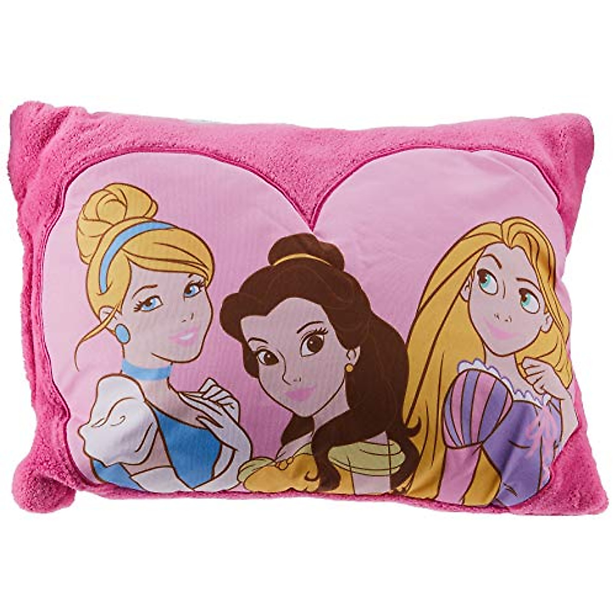 Disney Polyester Princess Decorative Toddler Pillow, Pink