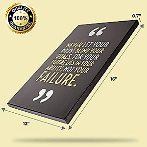 Quotes From Love Inspirational Wall Art - Decor for the Office, Living Room, Bathrooms, Dining Room , Classroom, and More - Inspirational canvas 12 X 16 - Motivational Wall Art - Ready to Hang Positive Quotes Wall Decor