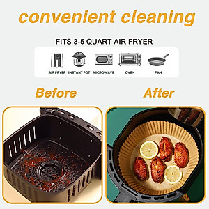 Air Fryer Paper Disposable Liner Parchment Liners Waterproof Oil-Proof Non-Stick Airfryer Baking Paper Microwave Oven