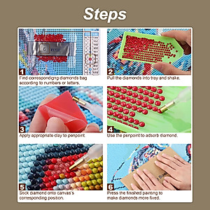 Stalente Diamond Painting Kits for Adults, Owl 5D DIY Diamond Art Kits for Beginners Round Full Drill Diamond Painting for Home Wall Decoration Gift 12×16inch, Dreamcatcher