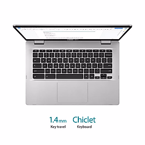ASUS Flagship Chromebook 14 FHD Student Laptop, Intel Celeron N4020 Up to 2.8GHz, 4GB RAM, 192GB Storage (64GB eMMC+128GB MSD Card), Wi-Fi, Webcam, Bluetooth, Zoom Meeting, 10 Hours Battery, Chrome OS