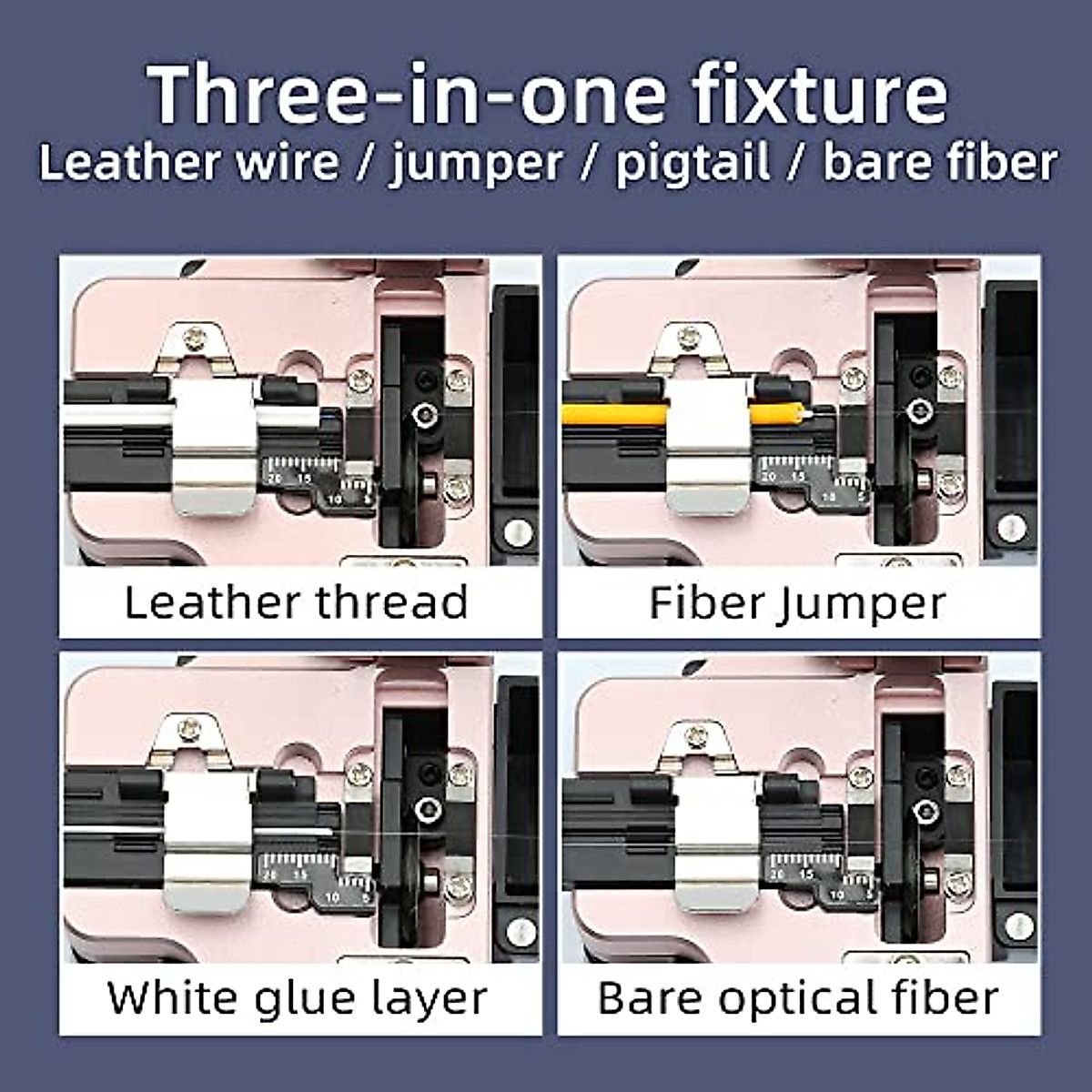 High Precision KLS-X3 Fiber Cleaver 24 surface blade Cutting tool Optical Cable Cutting Knife (Automatic knife return (gold))