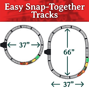 Prextex Christmas Train Set - Christmas Tree Train Set Around The Tree with Real Smoke, Music & Lights - Christmas Train Sets for Under The Tree - Train Set for Christmas Tree