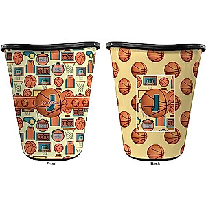 RNK Shops Basketball Waste Basket - Double Sided (Black) (Personalized)