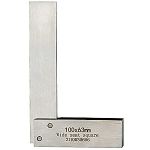 Boomgood Machinist Square Set Engineer Precision Mini Wide Base 90 Degree Right Angle Ruler Hardened Steel 4 Pieces, Silver (BG-0326)