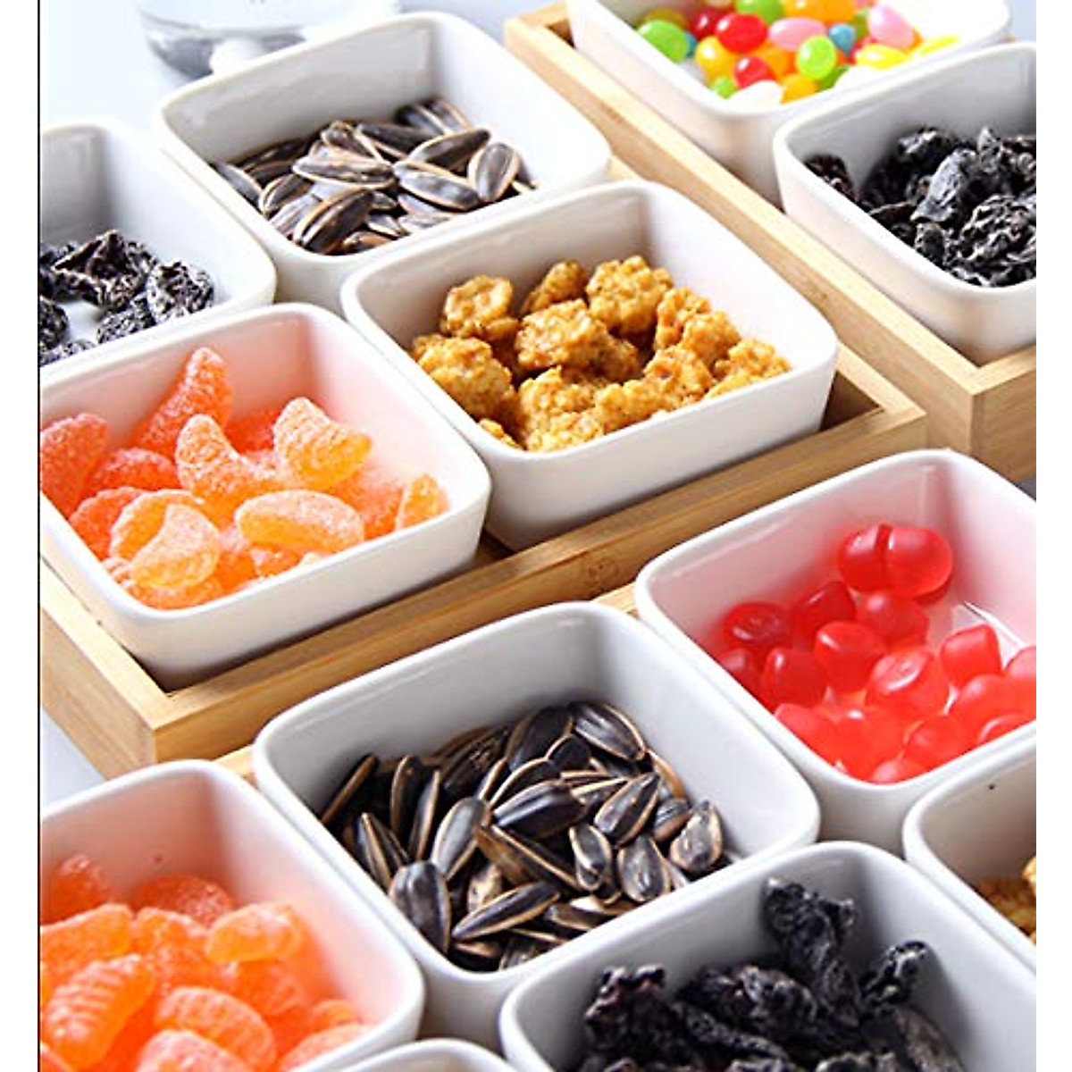 Lawei 12 Packs Ceramic Dip Bowls Set - 3 oz Condiments Server Dishes Mini Bowls Soy Sauce Dish for Sauce, Vinegar, Ketchup, BBQ and Party Dinner