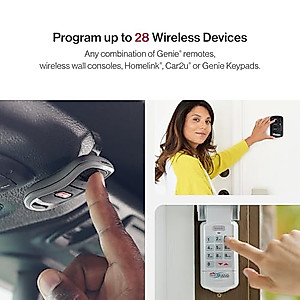 Genie SilentMax 1000 Garage Door Opener - Ultra-Quiet Belt Drive - Includes two 3-Button Pre-Programmed Remotes, Wall Console, Wireless Keypad, Safe T-Beams - Model 3042-TKH, 140V DC Motor