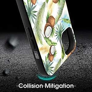 Niapessel Compatible with iPhone 15 Plus Case Coconut and Palm Trees Print Shockproof Protective Phone Cases Slim Thin Cover TPU for Women Men Boys Girls