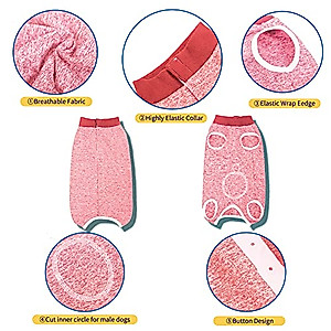 Tonqixope Dog Surgery Recovery Suit-Comfortable & Breathable Dog Recovery Suit After Surgery,Dog Surgical Recovery Suit Female Male,Prevent Licking Dog Onesies,Substitute E-Collar & Cone-Pink Small