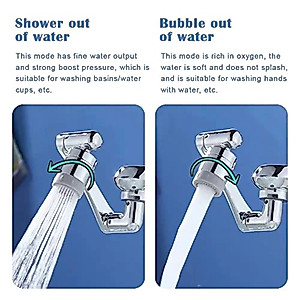 1440° Universal Faucet Extension Rotating Arm Aerator/Multifunctional Swivel Robotic Arm Adapter for Bathroom Kitchen