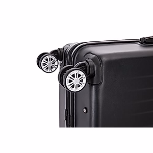 Rockland Malibu Hardside Spinner Wheel Luggage, Black, 19", 24", 28"