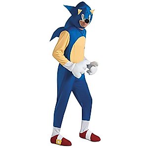 Sonic The Hedgehog Deluxe Adult Costume, Blue, Standard