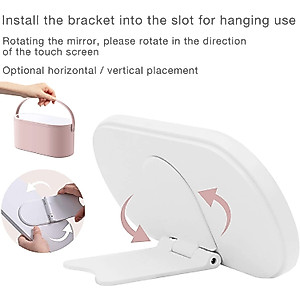 Travel Makeup Bag Organizer with LED Light Mirror, Makeup Organizer/Train Case Portable Cosmetic/Jewelry Organizer for Women