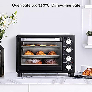 Giantex 10-Piece Nonstick Bakeware Set, Round and Square Baking Pans, Baking Sheets, Chip and Pizza Pan, Crisper Pan, Roasting Trays, 12-Cup Muffin and Loaf Pans, Cookie Sheet, Steel Baking Set