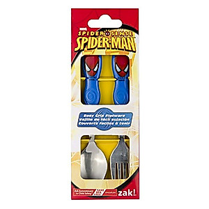 Zak Designs Marvel Comics Fork and Spoon Set, Spider-Man