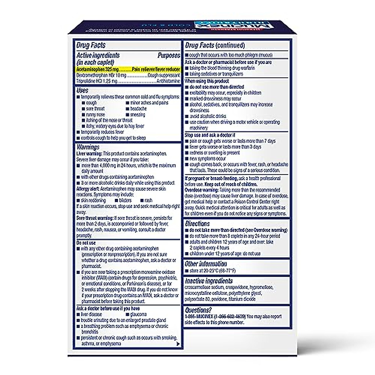 Mucinex Nightshift Cold & Flu, Maximum Strength Powerful Multi-symptom Nighttime Relief, 20 Fast Release Caplets - Pain Reliever/Fever Reducer, Cough Suppressant, Antihistamine