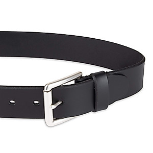 Dockers Men's Casual Leather Belt - 100% Soft Top Grain Genuine Leather Strap with Classic Prong Buckle, Black, 38