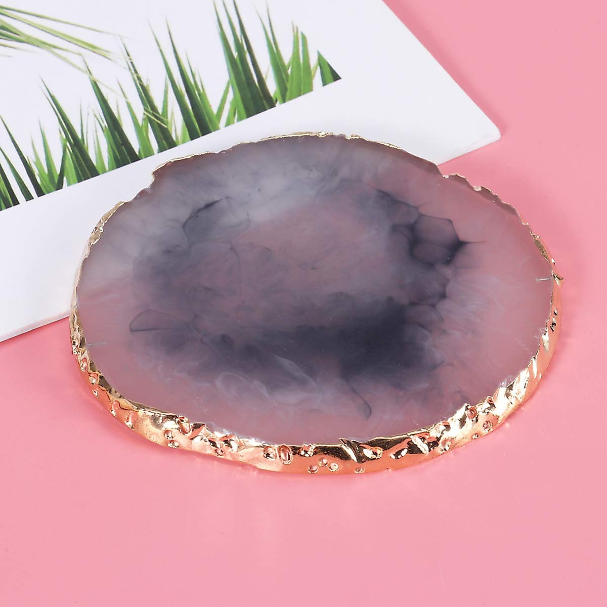 FOMIYES Cosmetic Manicure Pallet Nail Paint Plate Nail Paint Board Manicure Nail Pallet Nail Painting Tray Nail Art Pallet Resin for Makeup Pallet Palettes Watercolor Painting Marble