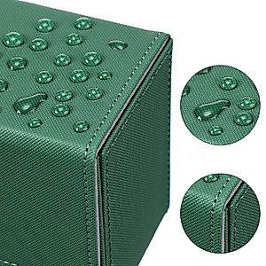 Yookeer 4 Pieces Leather Deck Card Boxes Cards Deck Game Box for Collectible Playing Card Box Compatible with MTG Commander Decks (Black and Red, Green, Blue, Red, Vertical)