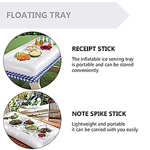 UPKOCH Cup Holder Tray Cup Holder Tray Fruit Salad 3 pcs Inflatable Drink Inflatable Serving bar Inflatable Salad bar Inflatable Cooler Holder Floating Drink Cup Holder Tray Fruit Salad Fruit Salad