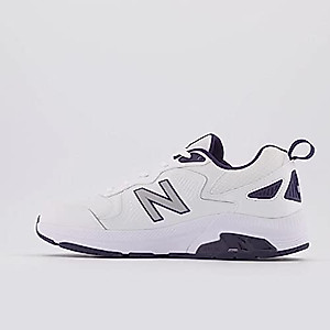 New Balance Men's 857 V3 Casual Comfort Cross Trainer, White/Navy, 11.5