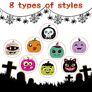500 PCS Halloween Stickers 2023 New Pumpkin Stickers Ghost Skull Witche Cat Stickers Foam Aesthetic Stickers Water Bottle Stickers Party Decorations Happy Halloween Label Stickers for Kids