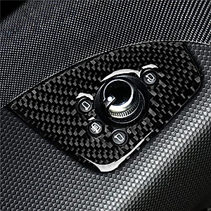 NC Carbon Fiber Trim Cover Sticker Compatible with Audi TT 8n 8J MK123 TTRS 2008-2014 (Carbon Fiber A, Door Button Cover B LHD)