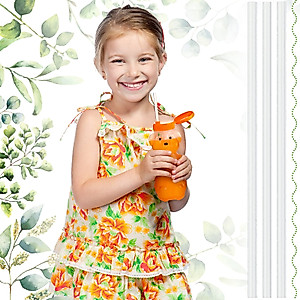 20 Pcs Honey Bear Sippy Cup Replacement Straws 8 Inch Long Silicone Straws Reusable Clear Straws Flexible Plastic Straws for Therapy Bottles Daily Drinking Supplies