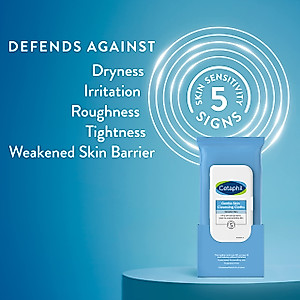 Cetaphil Face and Body Wipes, Gentle Skin Cleansing Cloths, Mother's Day Gifts, 25 Count (Pack of 3), for Dry, Sensitive Skin, Flip Top Closure, Great for the Gym, Hypoallergenic, Fragrance Free