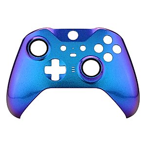 eXtremeRate Chameleon Purple Blue Faceplate Cover, Front Housing Shell Case Replacement Kit for Xbox One Elite Series 2, Xbox Elite 2 Core Controller Model 1797 - Controller NOT Included