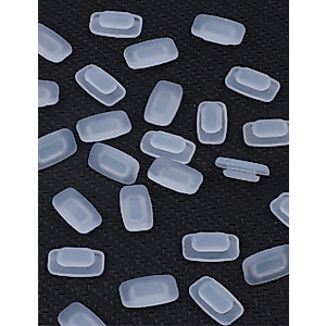 2 Pairs Replacement Nose Pads Nose Piece for Costa South Point/Flagler/Ponce/Fernandina/Shipmaster/Wader/Peli; for Oakley Cartridge/Spindle/Latch Key/Diecutter/Latch Alpha/Lugplate Glasses, White