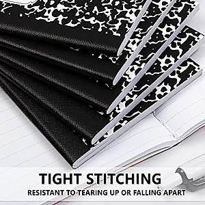 Mini Composition Notebook, Cute 30 Pack Black Narrow Ruled Mini Composition Books Bulk by Feela, Small Pocket Marble Journal Notebooks for Kids Students College Office, Pocket Size 4.5 x 3.25 in