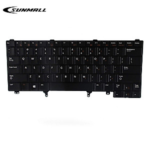 SUNMALL US Layout Replacement Keyboard Without Backlit Compatible with Dell Latitude E5420 E5430 E6220 E6320 E6330 E6420 E6430 E6440 Series (Without Pointer Stick)
