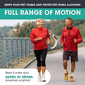 Modvel 2 Pack Ankle Brace Compression Sleeve | Injury Recovery, Joint Pain | FSA or HSA eligible | Achilles Tendon Support, Plantar Fasciitis Foot Socks with Arch Support