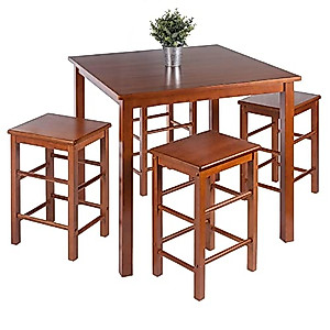 Winsome Wood Stella Snack Table, 33.07x33.07x30.16, Teak