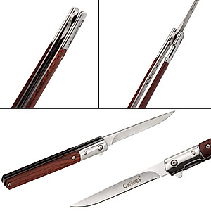 Carimee Slim Pocket Knife 4", Thick Blade Folding Knife - Perfect for Everyday Carry, Durable 7Cr17MoV Steel Blade, 2023 Gifts fo men women