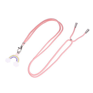 wovsrose 1PC Universal Phone Lanyard Card Fixed Mobile Phone Shell Colorful Neck Cord Anti-Lost Lanyard Strap Phone Adjustable Safety Tether