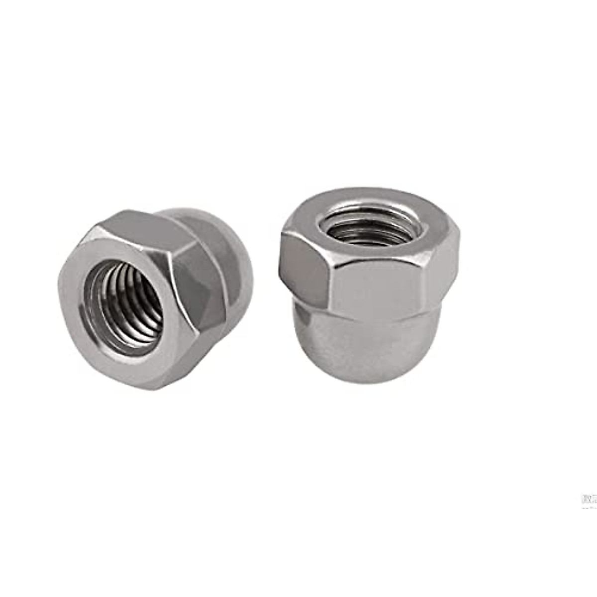 binifiMux 100pcs M4-0.7mm Acorn Cap Nuts, 304 Stainless Steel / A2-70/18-8, Plain Finish, DIN1587