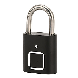 Smart Keyless Fingerprint Padlock, Biometric Fingerprint Padlock Prevent Theft Dustproof Rechargeable for Fence for Gym for Bicycle