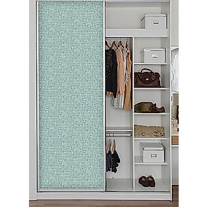 NuWallpaper NU2919 Aqua Poplin Texture Peel & Stick Wallpaper, Blue