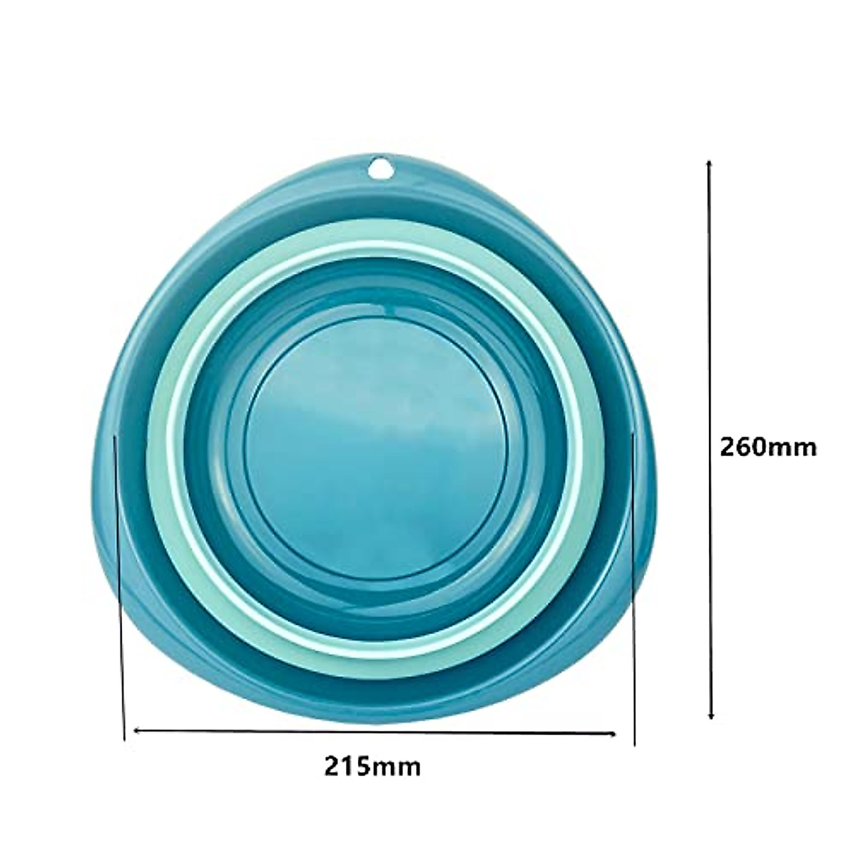 CARTINTS 10.2inch Collapsible Wash Basin, Camping Foldable Dish Tub for Kitchen,RV and Camping, Space Saving Plastic Wash Tub, 1PCS, Blue