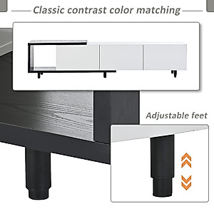 Bellemave White TV Stand for 80 Inch TV Modern Entertainment Center with Storage Cabinet and Open Shelf UV High Gloss Media Center Wood TV Console Table forLiving Room, White