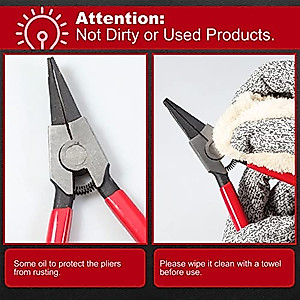 SPEEDWOX 8 Inches Lock Ring Pliers for Removing Installing Gearshift Locking Rings Special Angle Tip Circlip Retaining Ring Pliers Automobile Transmission Clutch Shafts Tool Labor Day Gifts Tool Gift