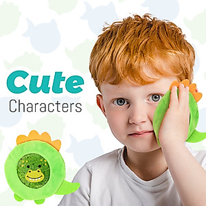 LotFancy Kids Ice Packs for Boo Boos, 3 Pack, Reusable Hot Cold Packs with Cute Plush Sleeves, Small Round Gel Beads Pads for Injuries, Headache, Fever, Wisdom Teeth, Pain Relief, 4.75”