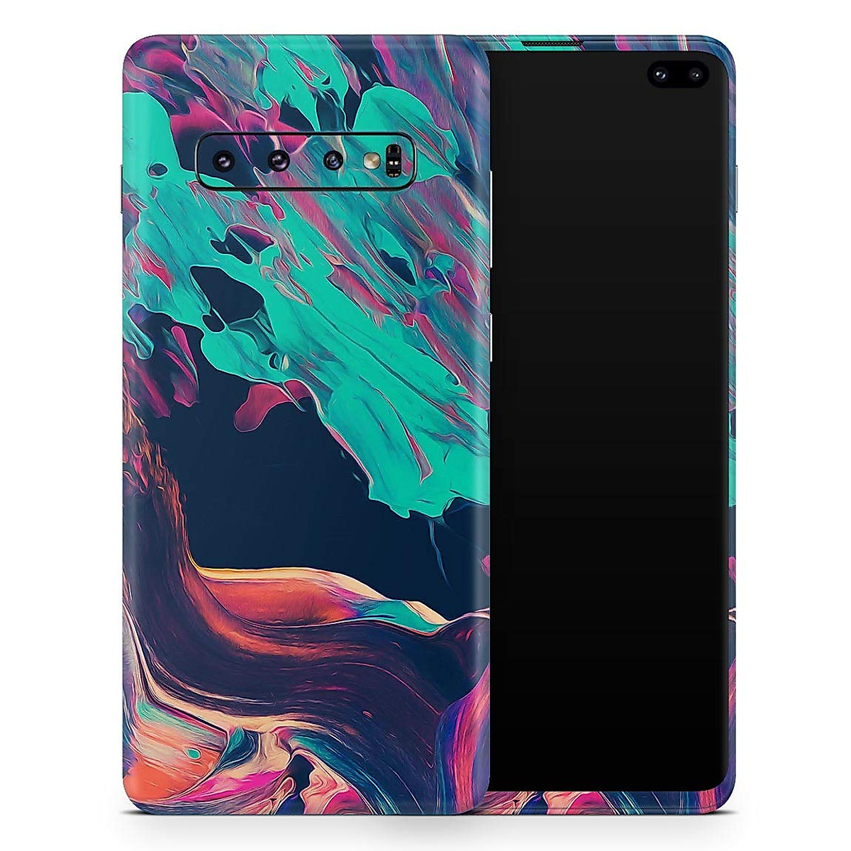 DesignSkinz Liquid Abstract Paint Remix V31 Protective Vinyl Decal Wrap Skin Cover Compatible with The Samsung Galaxy S20 (Screen Trim & Back Glass Skin)